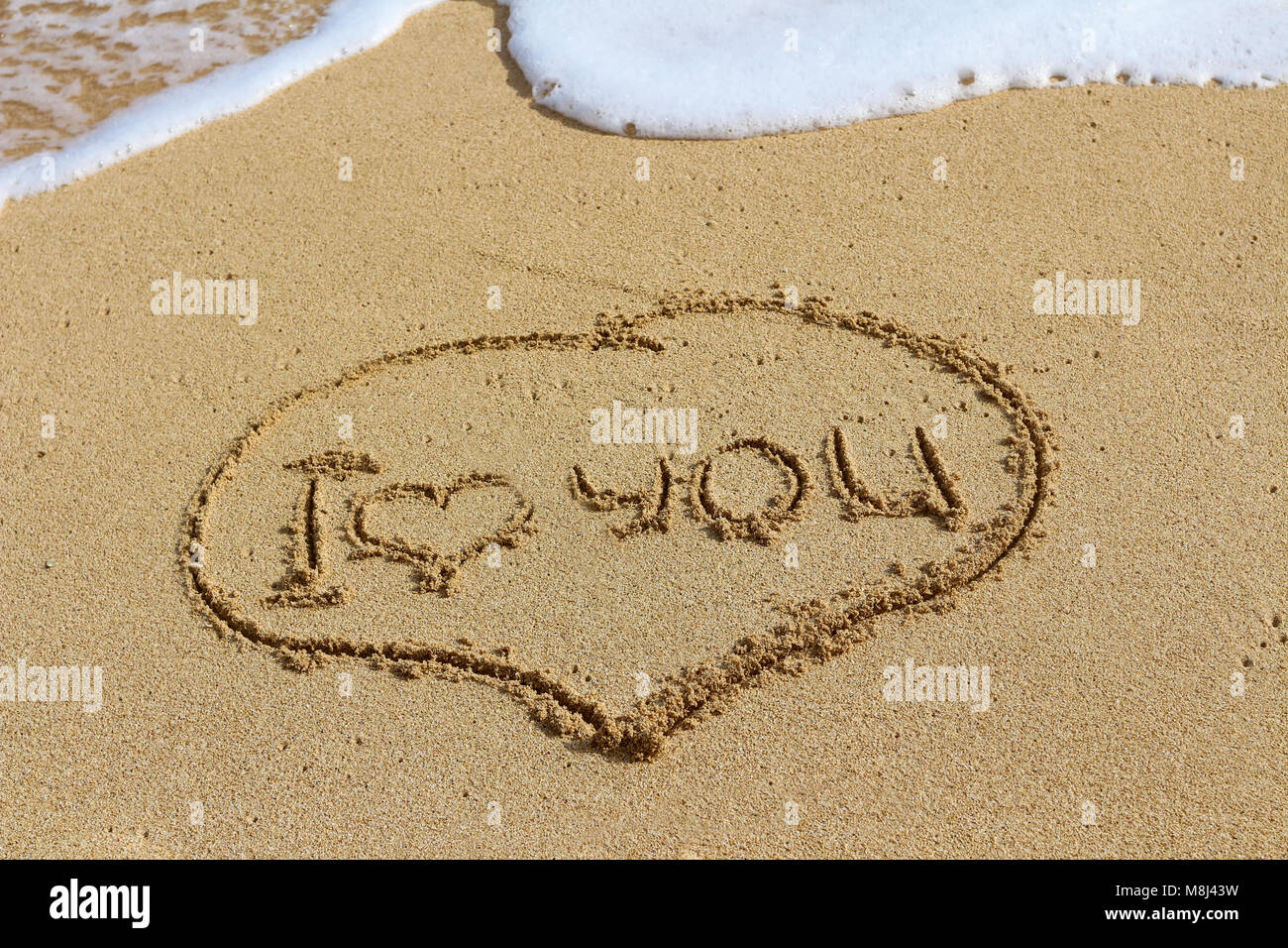 Honeymoon sand beach writing hi-res stock photography and images - Alamy