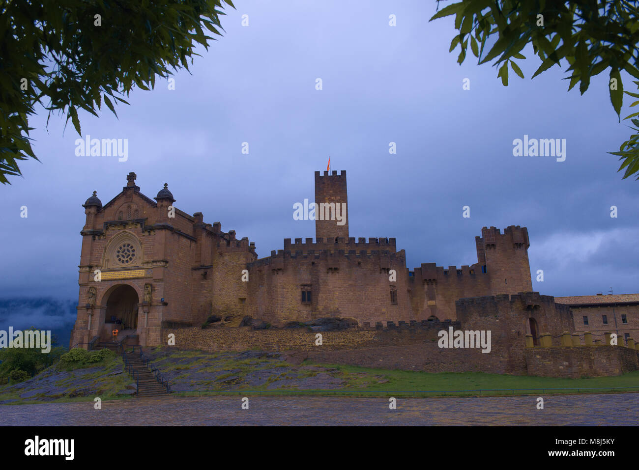 Castle of Javier, Javier, Way of St. James, Navarre, Spain Stock Photo ...