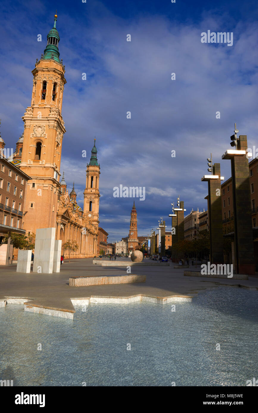 Zaragoza, Basílica del Pilar, La Seo cathedral, Basilica del Pilar ...