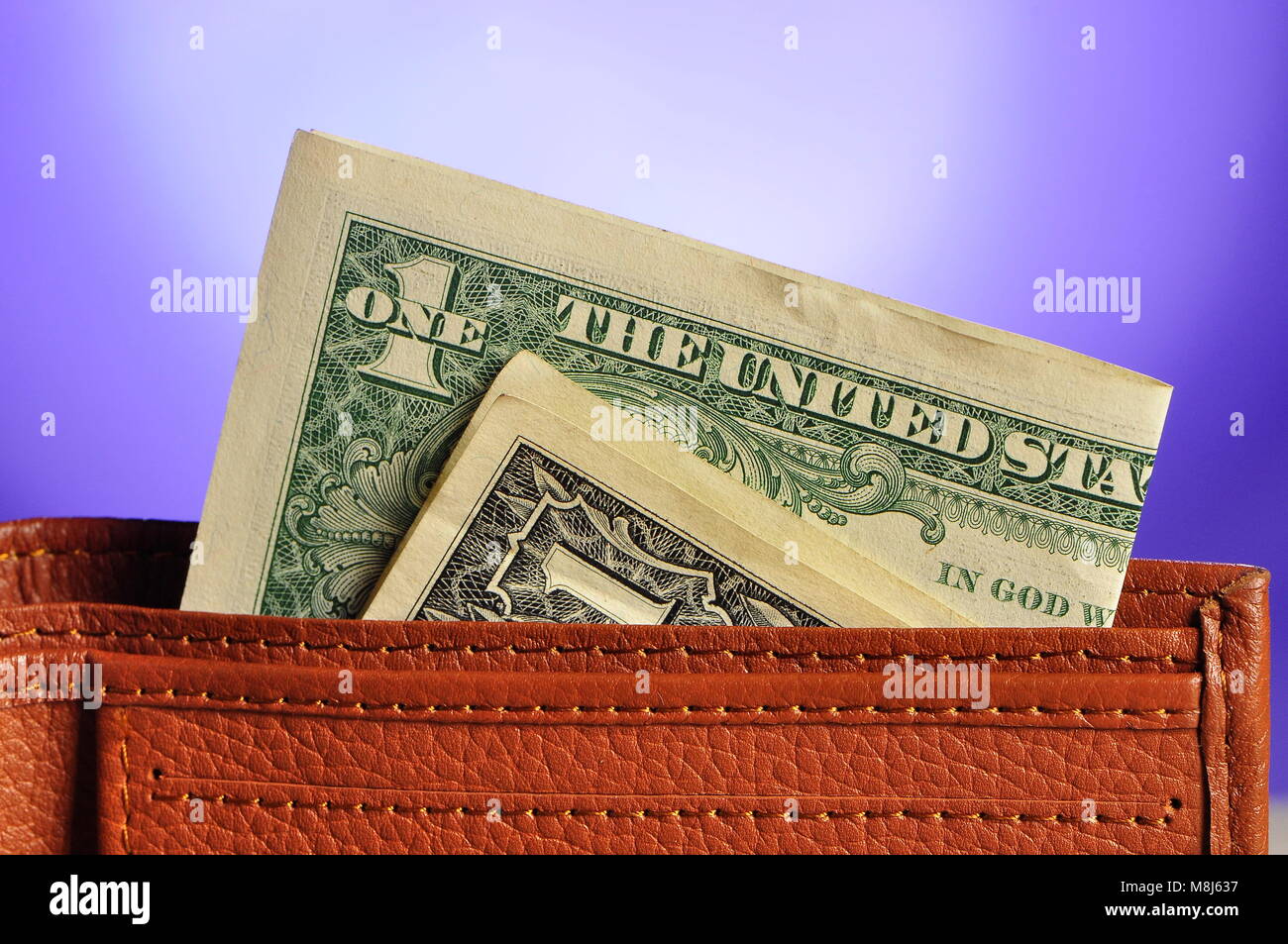Dollar bill in the wallet photo concept Stock Photo - Alamy