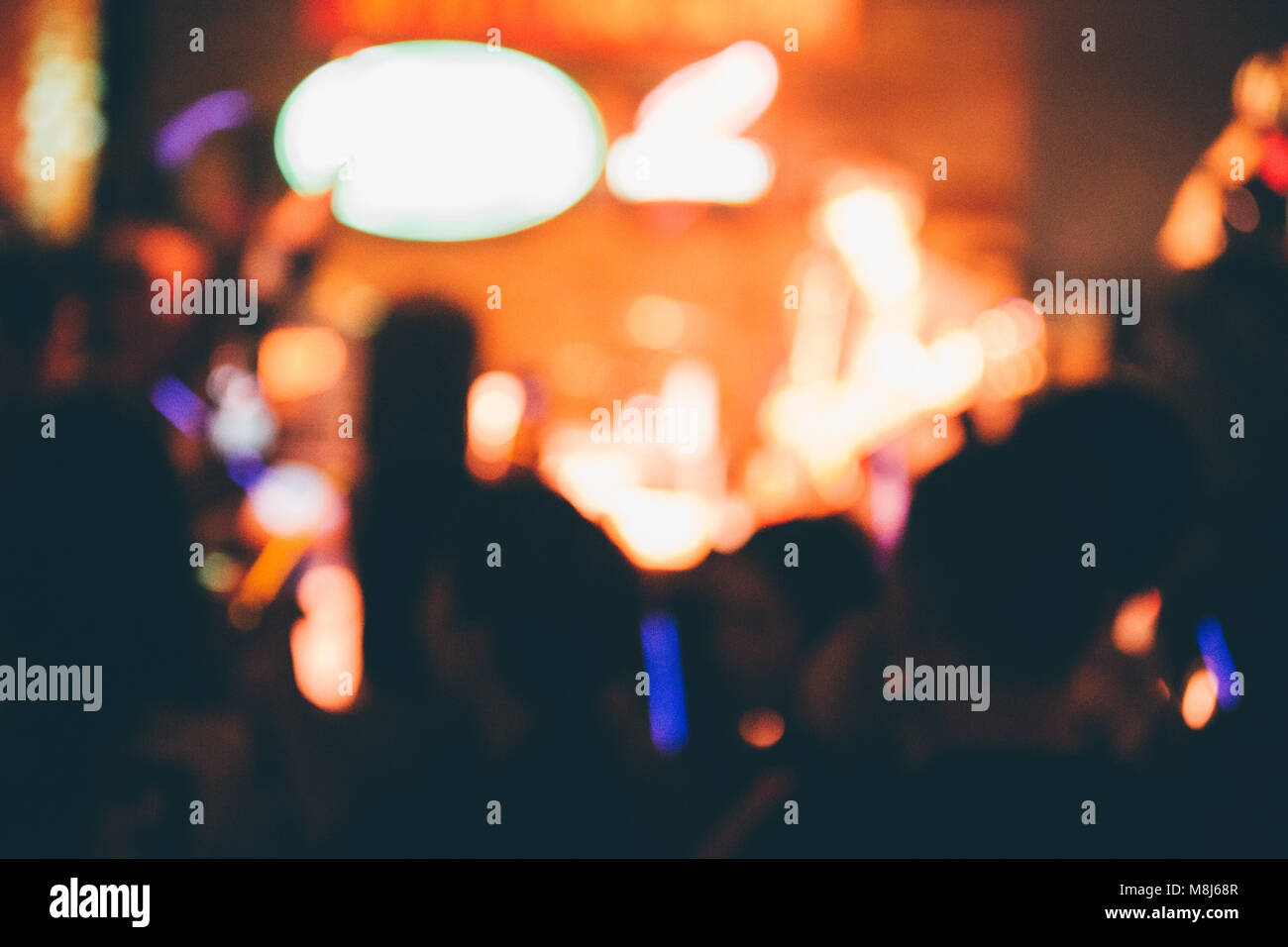 Blurred, Festival Event Party entertainment concert lighting on stage ...