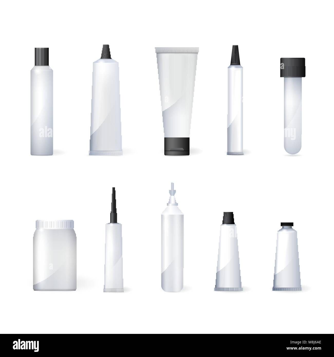 Vector set of medical packaging plastic containers Stock Vector Image ...