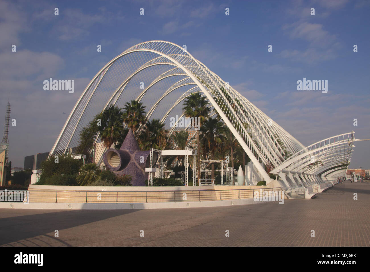 Roof of the Umbracle at City of Arts and Sciences Valencia Spain Stock ...