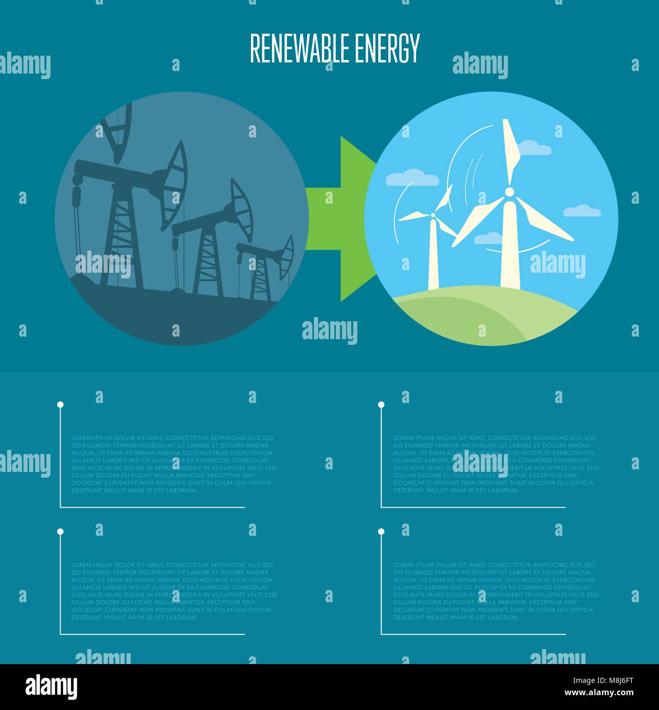Evolution from industrial pollution to eco energy Stock Vector Image ...