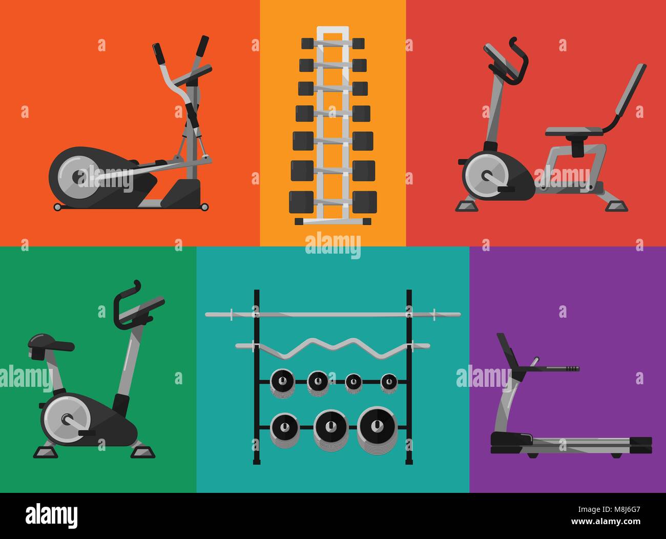Gym fitness icon set Stock Vector Images - Alamy