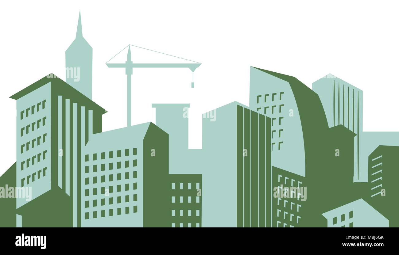 Modern architecture in financial district Stock Vector Images - Alamy