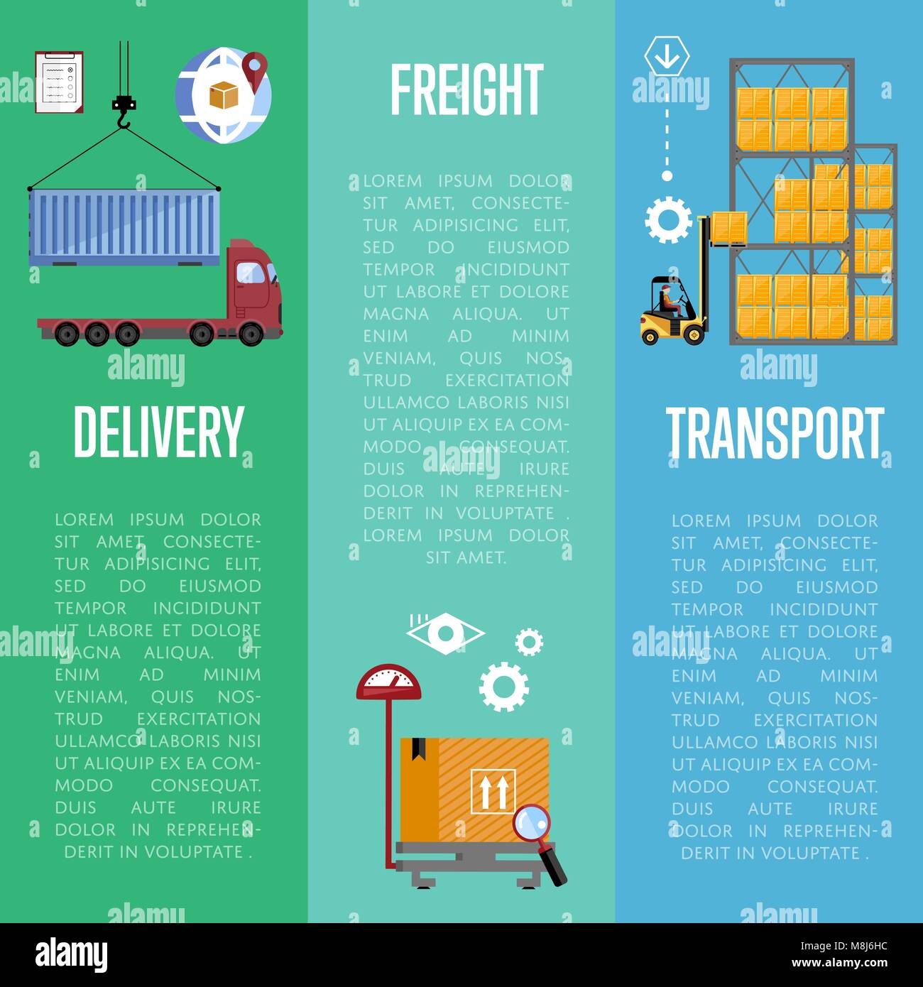 Warehouse process infographics banners Stock Vector Image & Art - Alamy