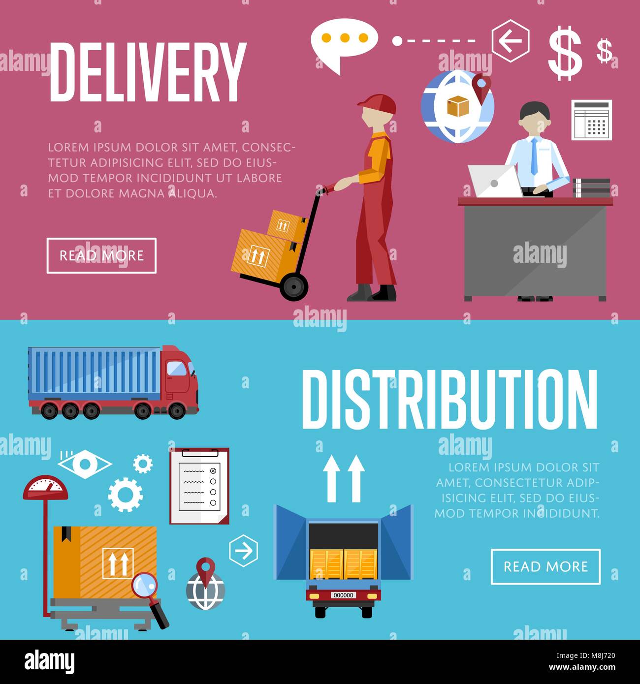 Warehouse process infographics banners Stock Vector Image & Art - Alamy