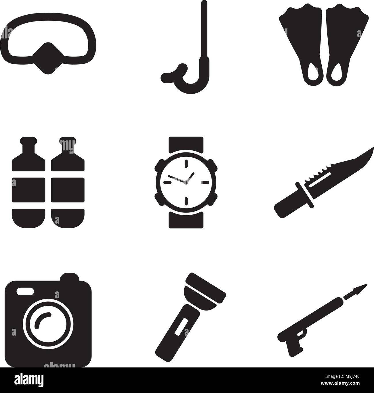 Oxygen tank diving flipper Stock Vector Images - Alamy