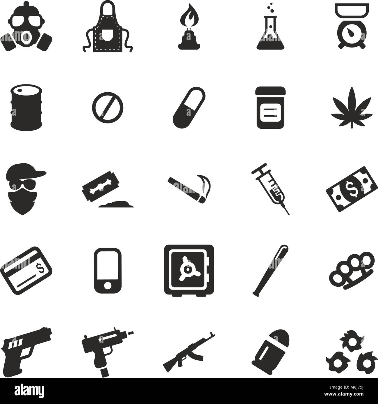 Drug Cartel Icons Stock Vector Image & Art - Alamy