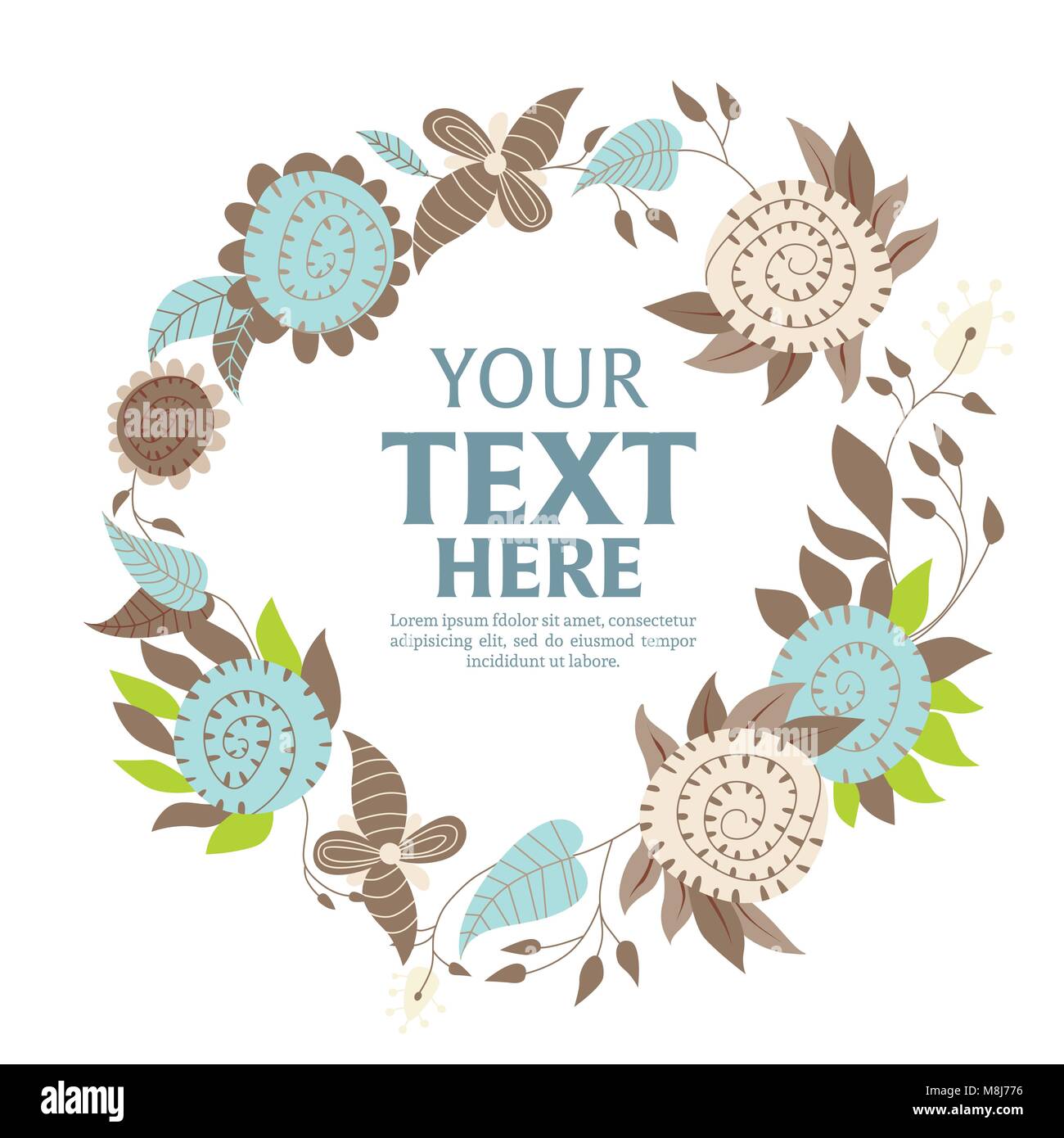 Flower wreath background Stock Vector Image & Art - Alamy