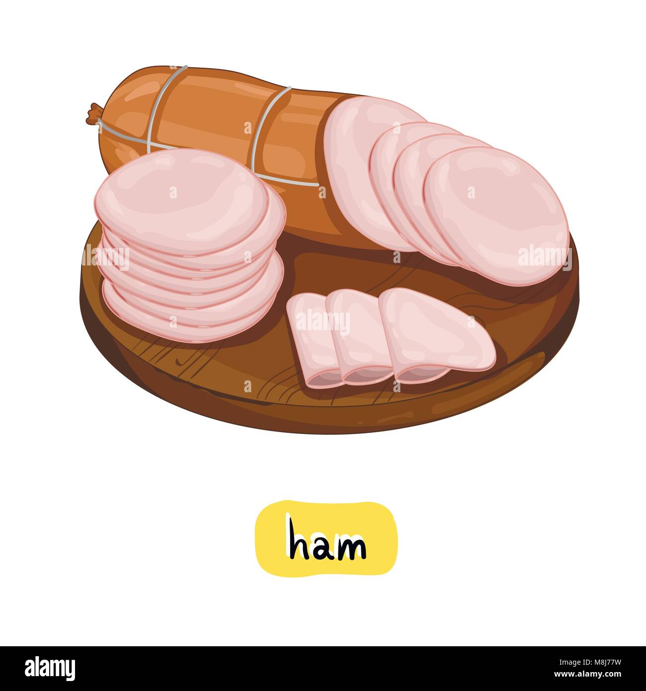 Ham on white background Stock Vector Image & Art - Alamy