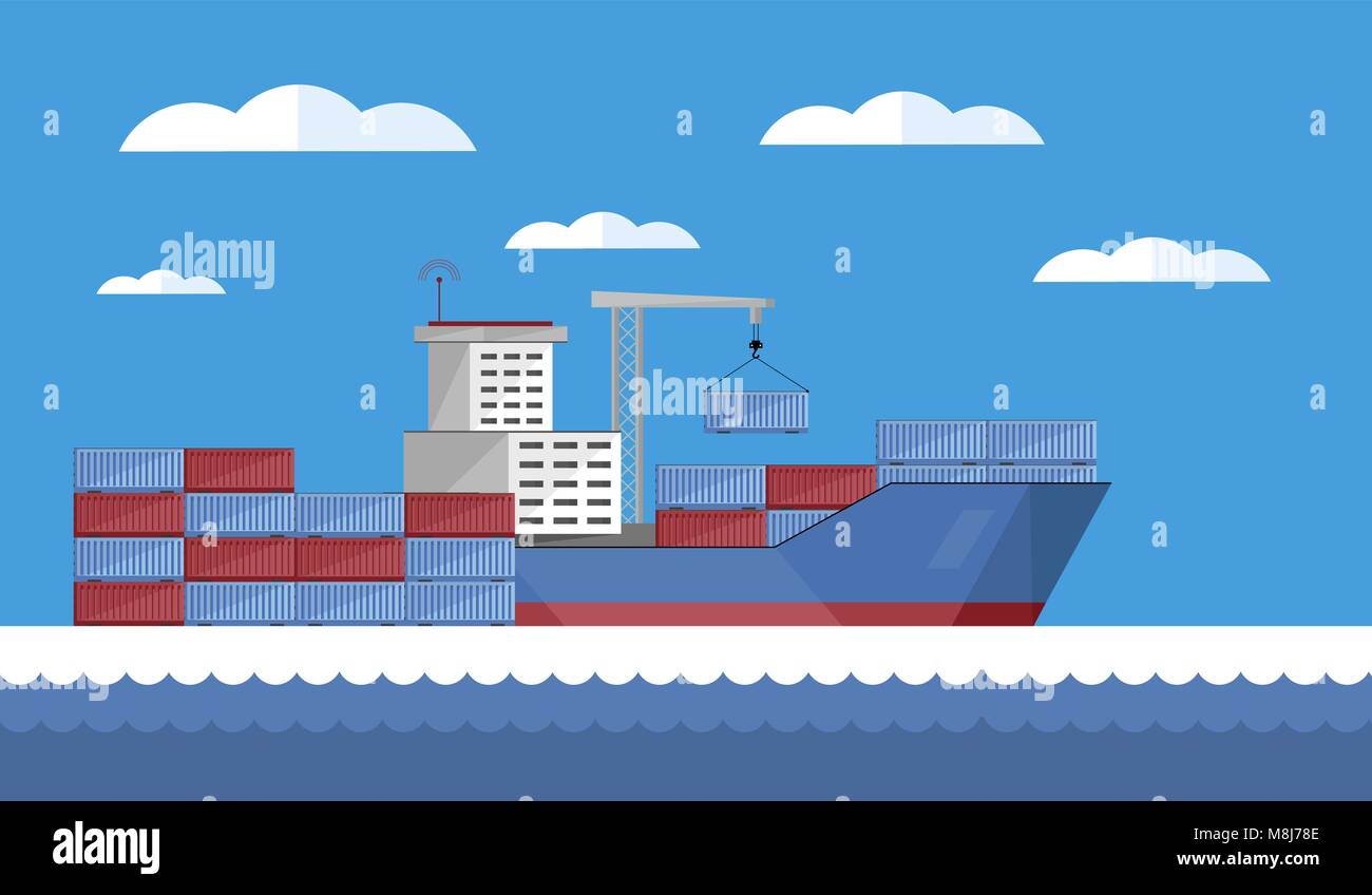 Cargo vessel icon Stock Vector Image & Art - Alamy