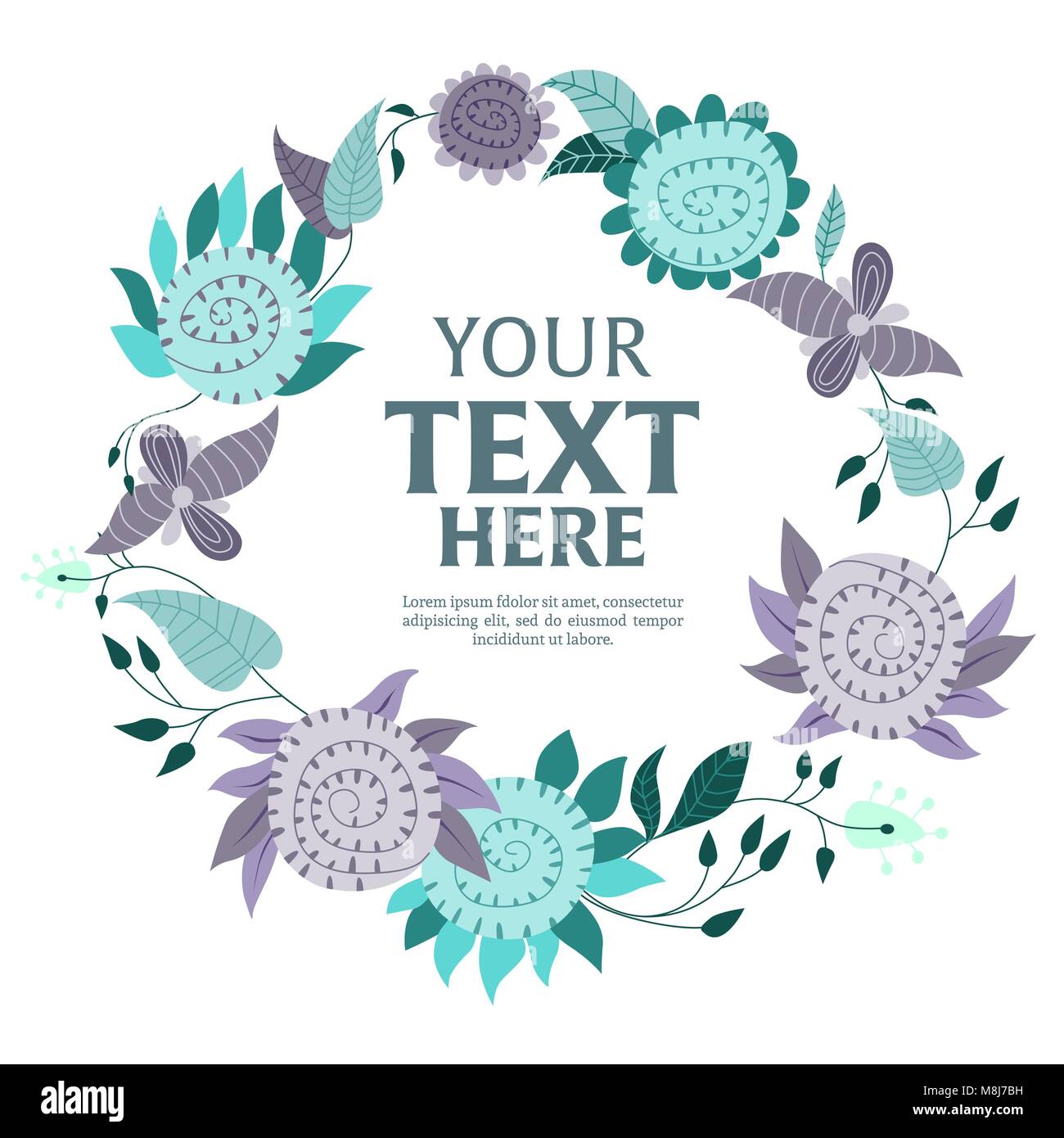 Flower wreath background Stock Vector Image & Art - Alamy