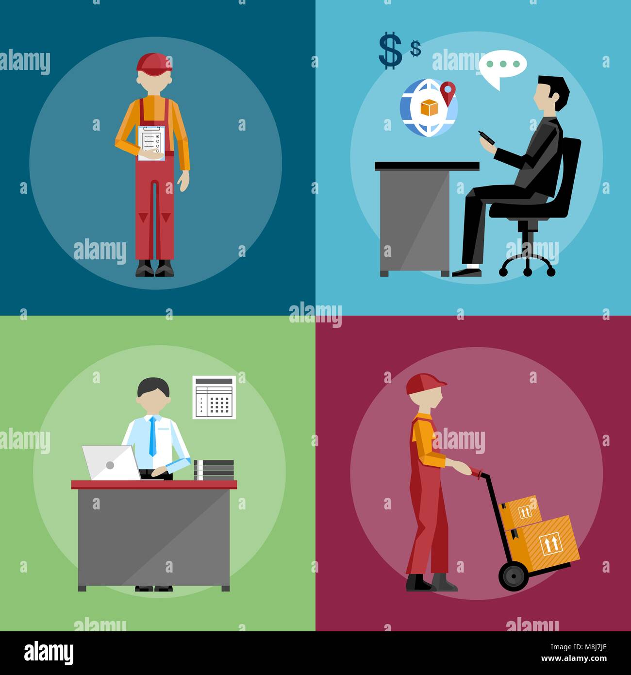 Delivery process vector illustration Stock Vector Image & Art - Alamy