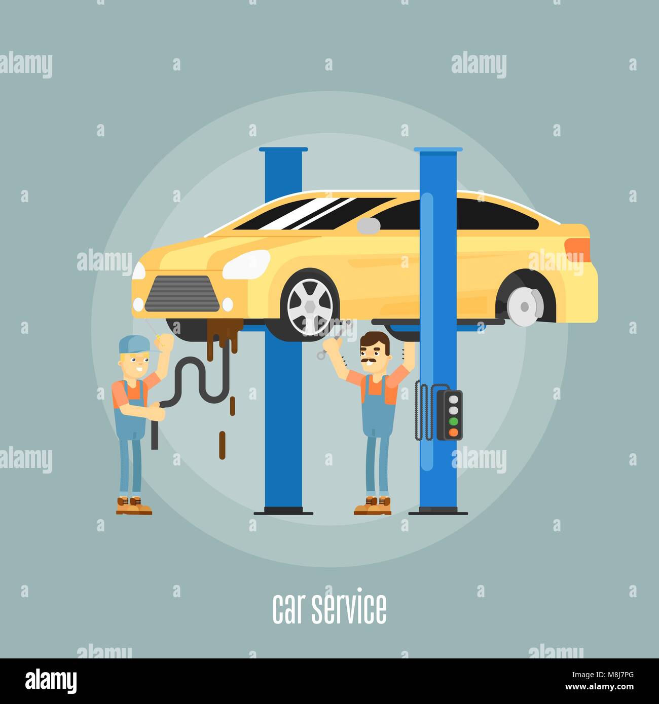 Car service illustration Stock Vector Image & Art - Alamy