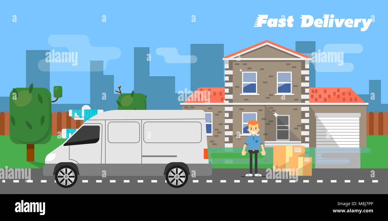 Parcel commercial Stock Vector Images - Alamy