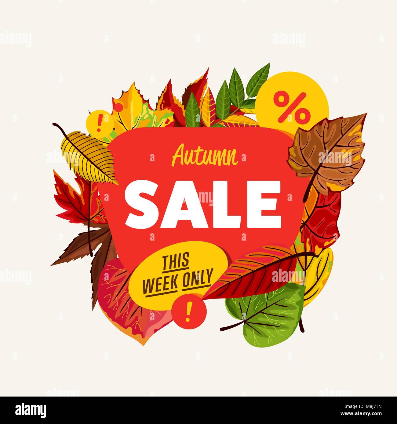 Autumn sale banner. This week only Stock Vector Image & Art - Alamy