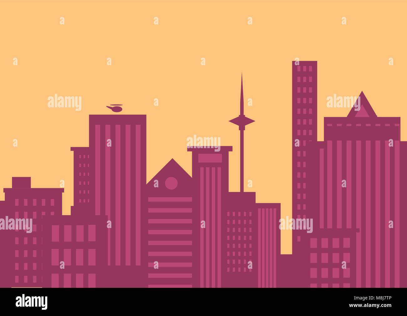 Tall office building in financial district Stock Vector Images - Alamy