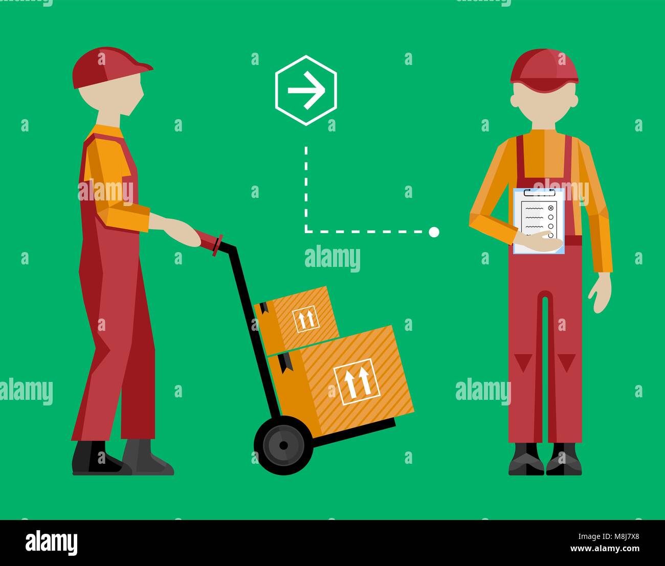 Delivery man vector illustration Stock Vector Image & Art - Alamy