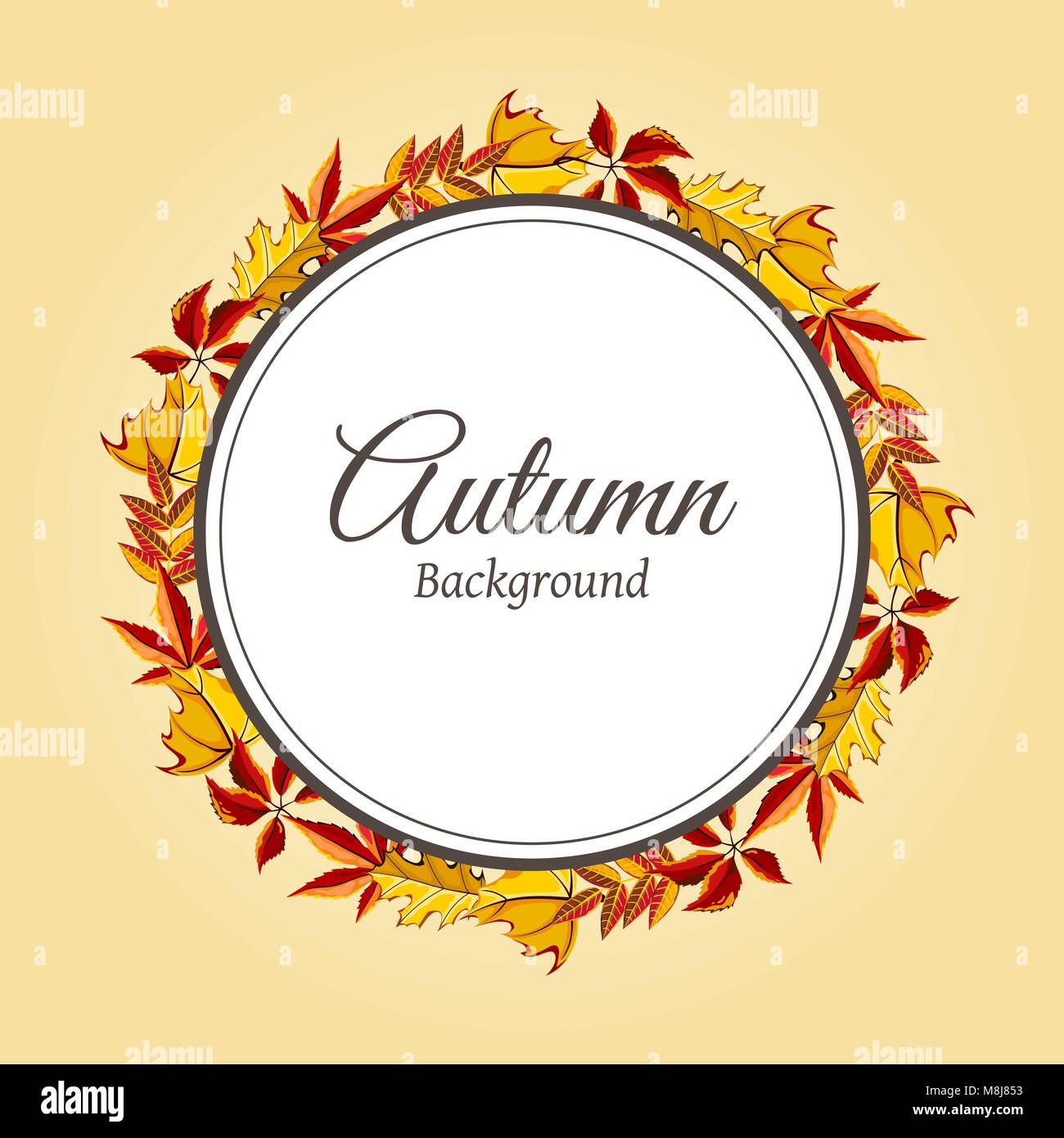 Autumn background vector illustration Stock Vector Image & Art - Alamy