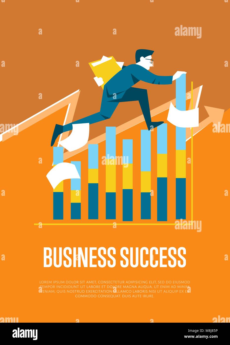 Business success banner with businessman Stock Vector Image & Art - Alamy
