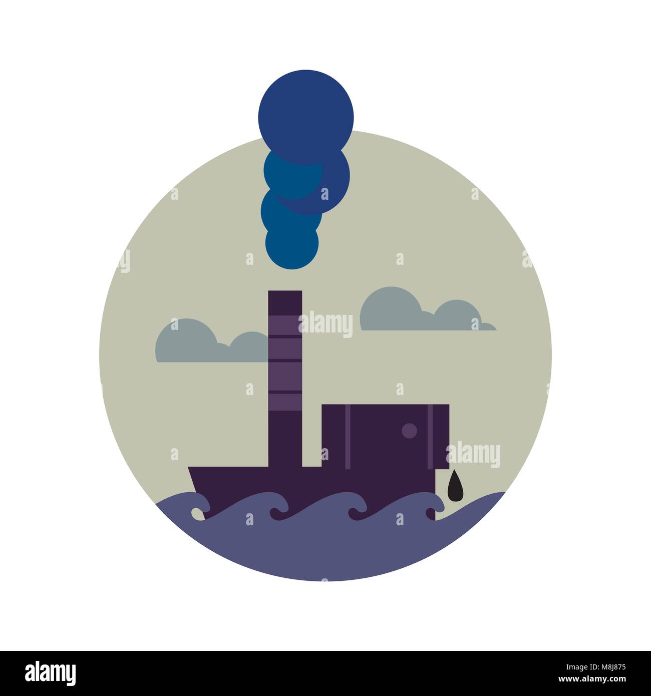 Air pollution banner. Factory with smoke stack Stock Vector Image & Art ...