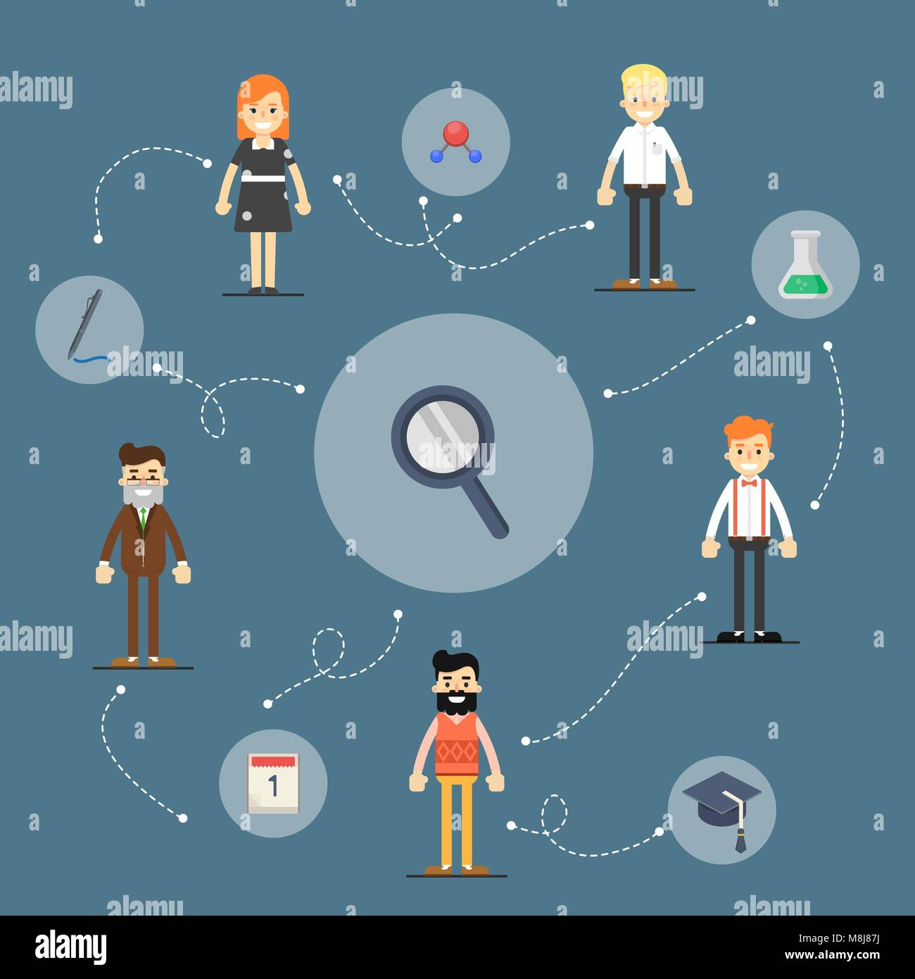 Scientific collaboration Stock Vector Images - Alamy