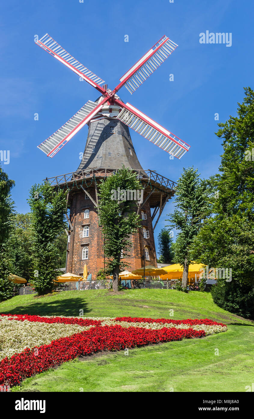 Historical windmill in the center of Bremen, Germany Stock Photo - Alamy