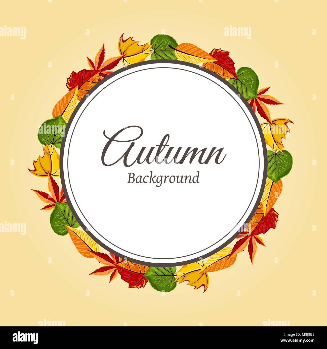 Autumn background vector illustration Stock Vector Image & Art - Alamy