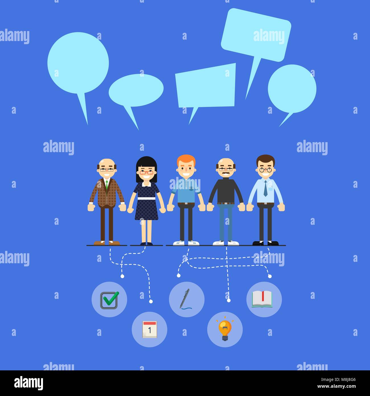 Social network and teamwork banner Stock Vector Image & Art - Alamy