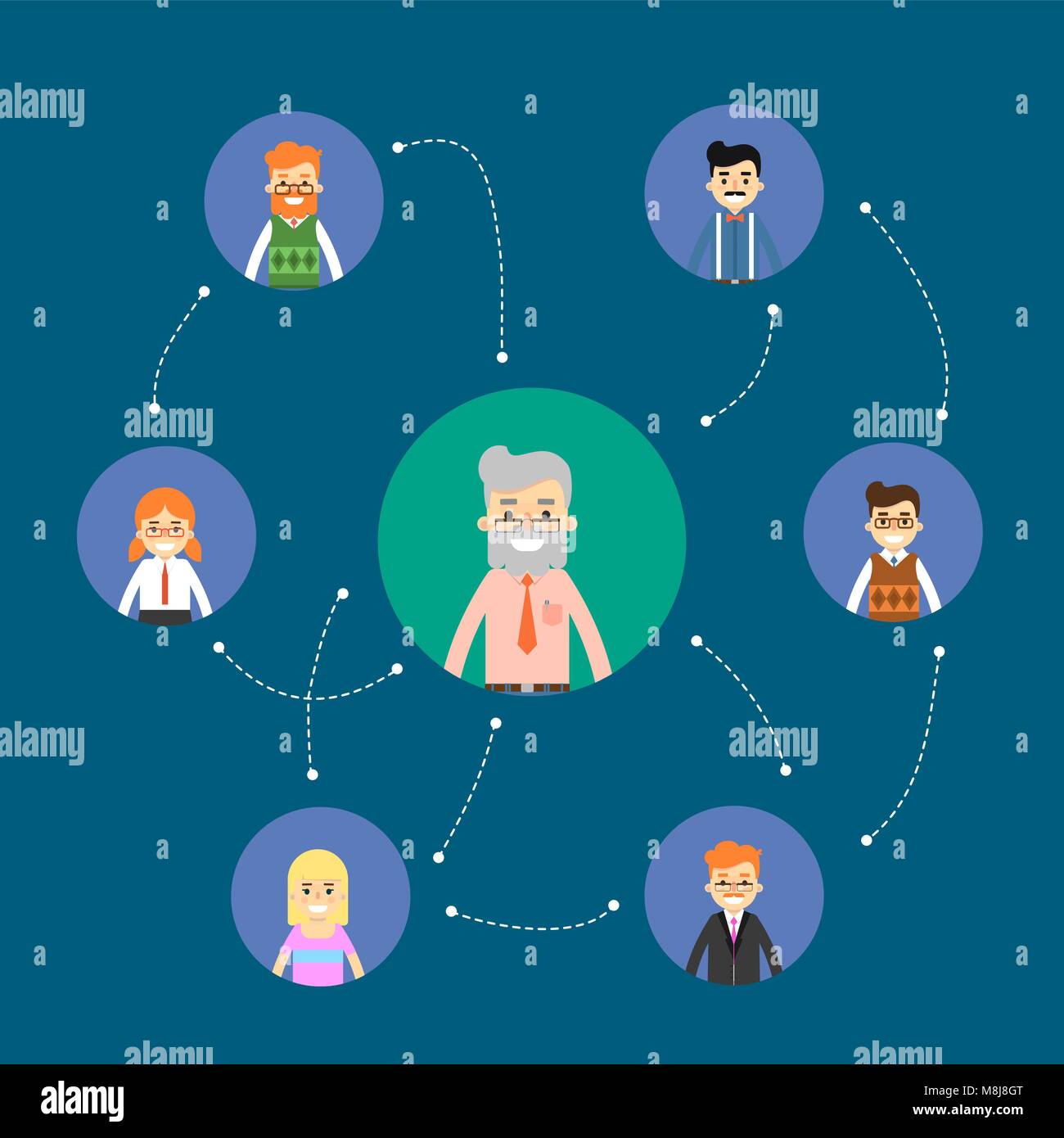 Social network and teamwork banner Stock Vector Image & Art - Alamy