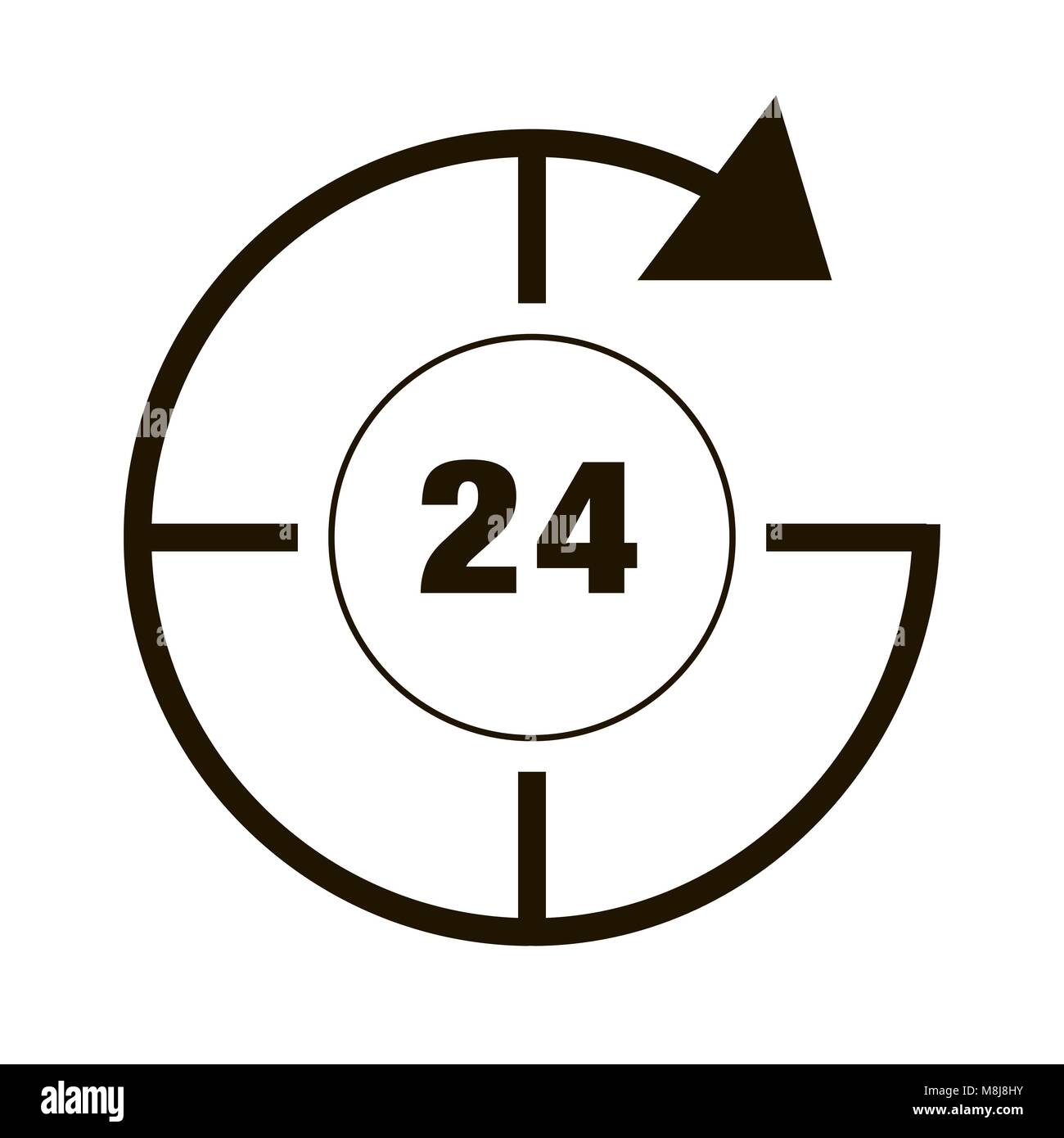 Around the clock icon Stock Vector Image & Art - Alamy