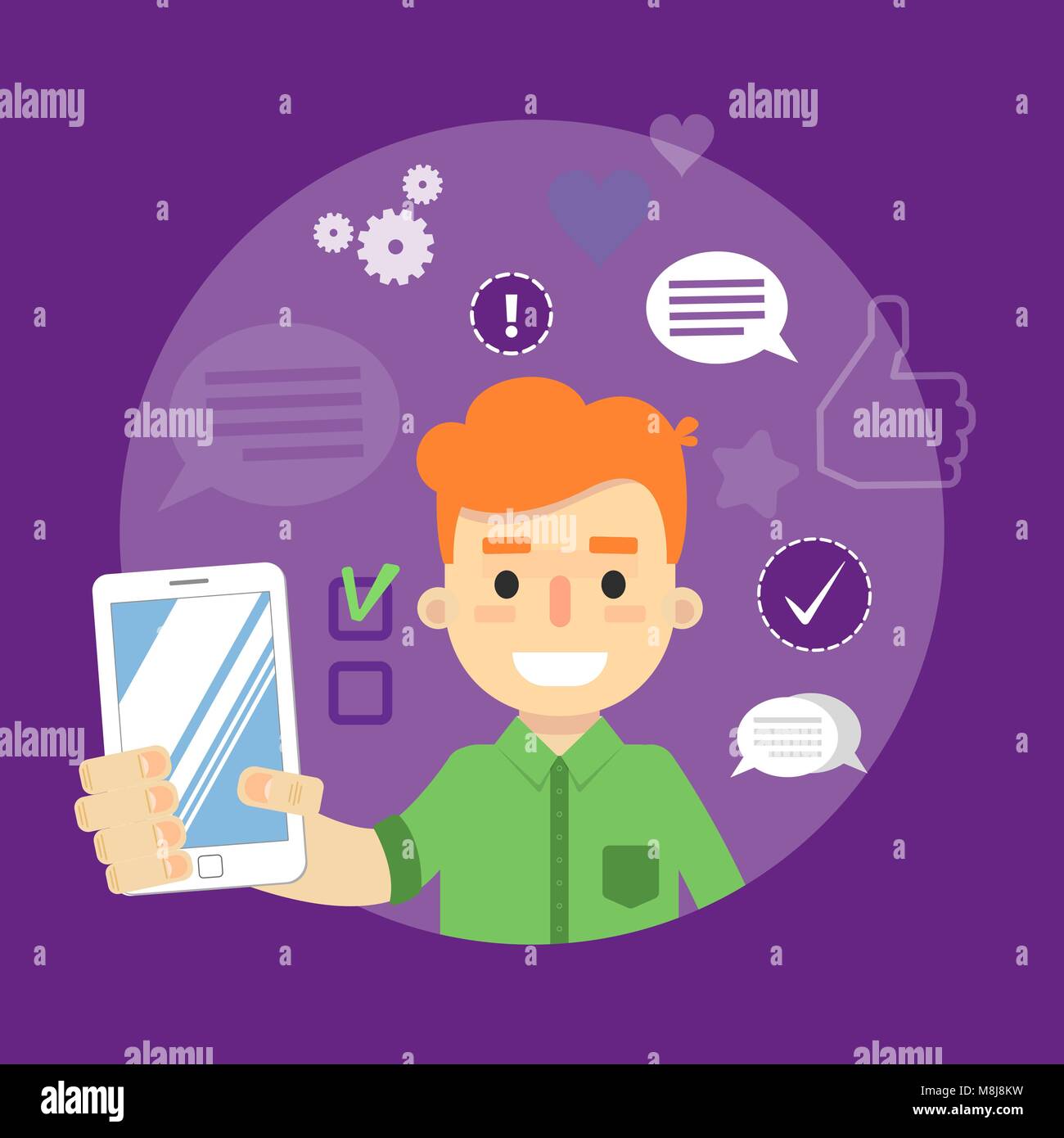 Boy media Stock Vector Images - Alamy