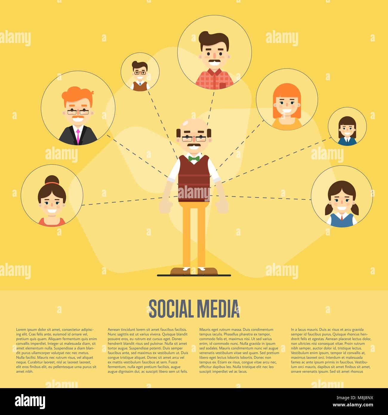 Social media business man Stock Vector Images - Alamy