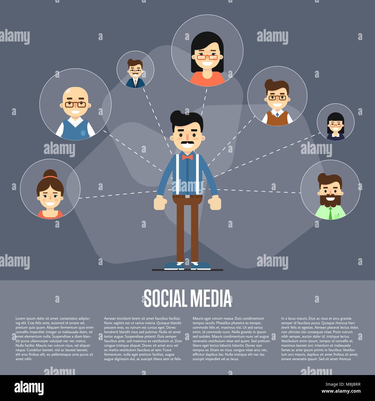 Connected people Stock Vector Images - Alamy