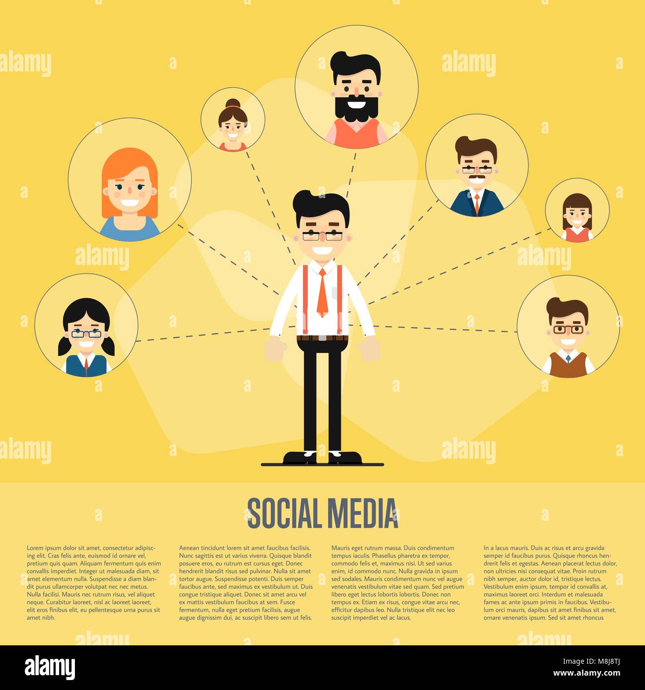 Connected people Stock Vector Images - Alamy