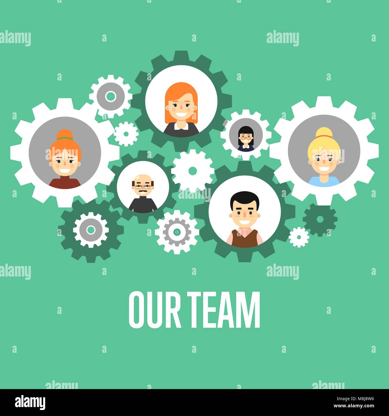 Our team banner. Teamwork concept Stock Vector Image & Art - Alamy