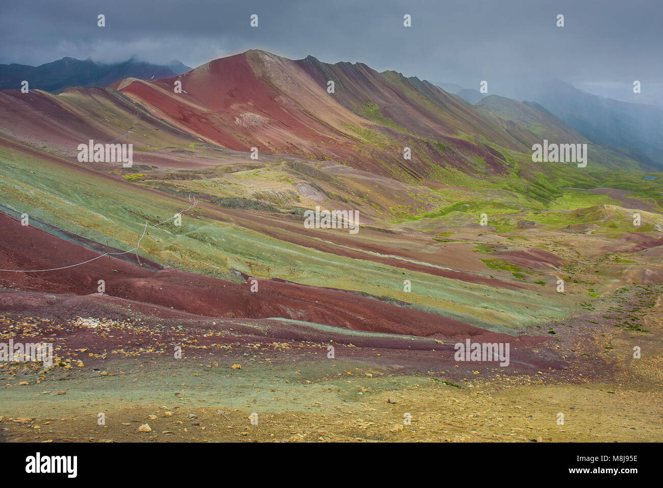 breathtaking view of the peruvian andes landscape on the way up to the ...