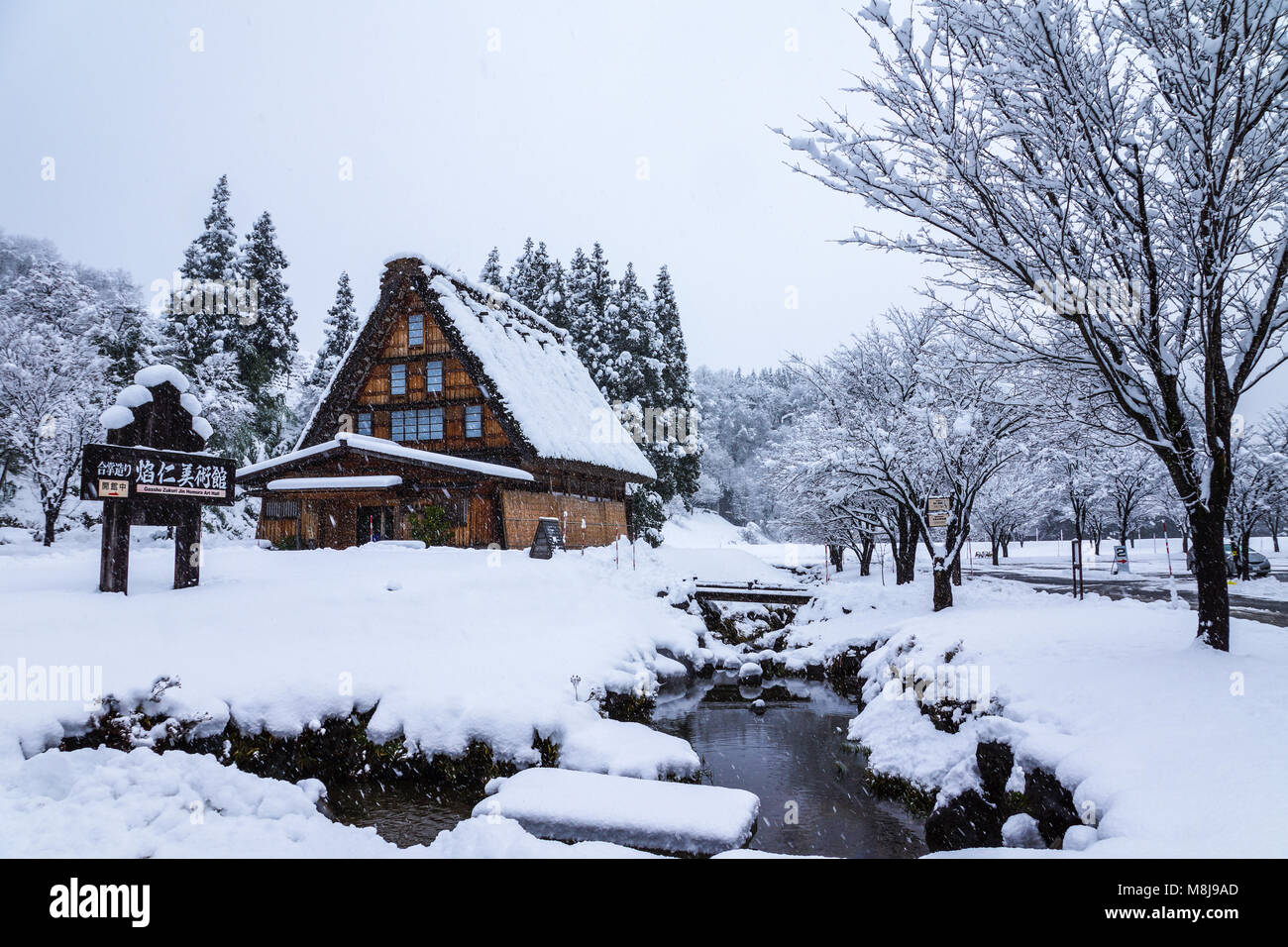 Gifu, Japan - December 12, 2013: Shirakawago, world heritage village ...