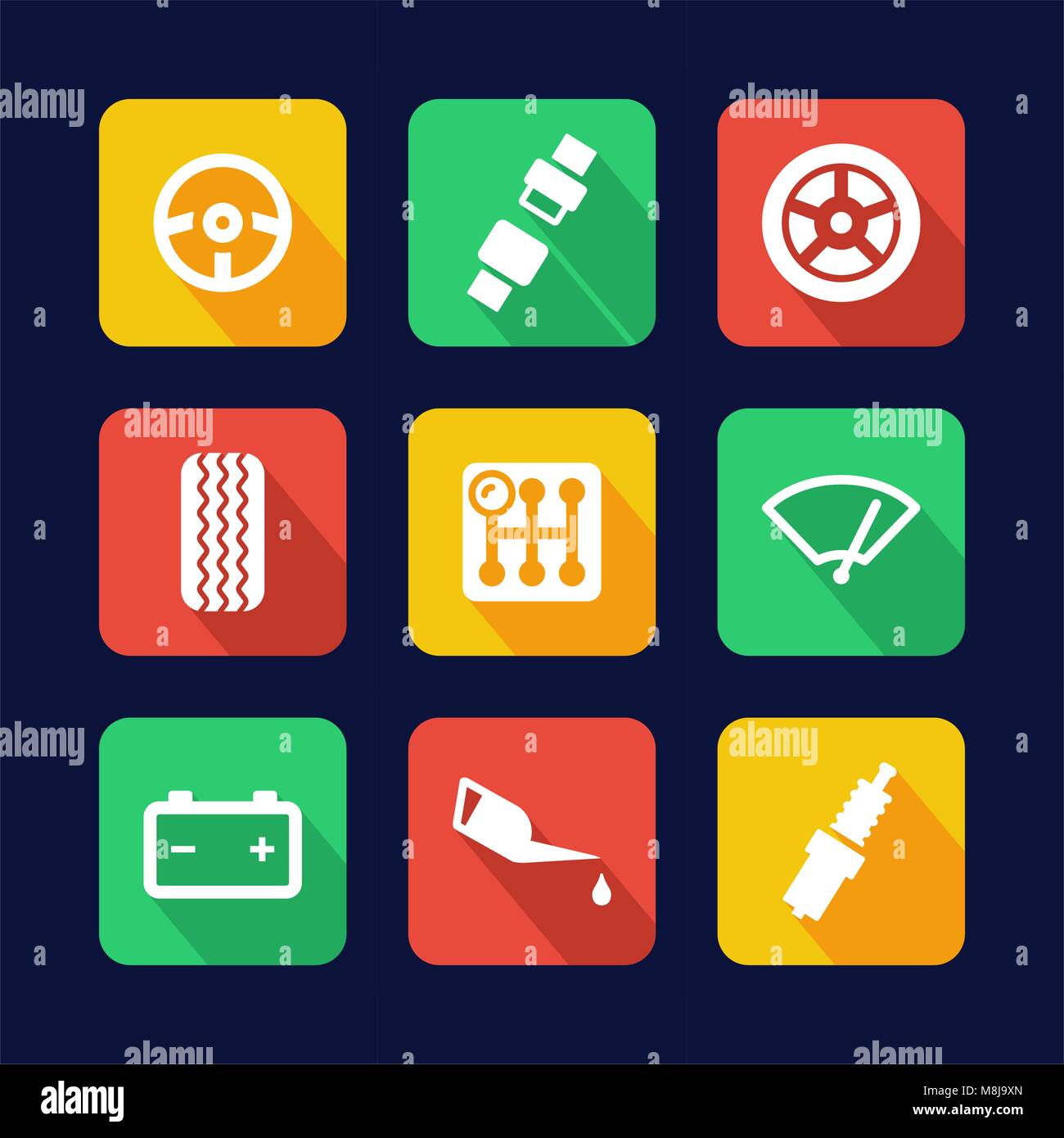 Car Icons Flat Design Stock Vector Image & Art - Alamy