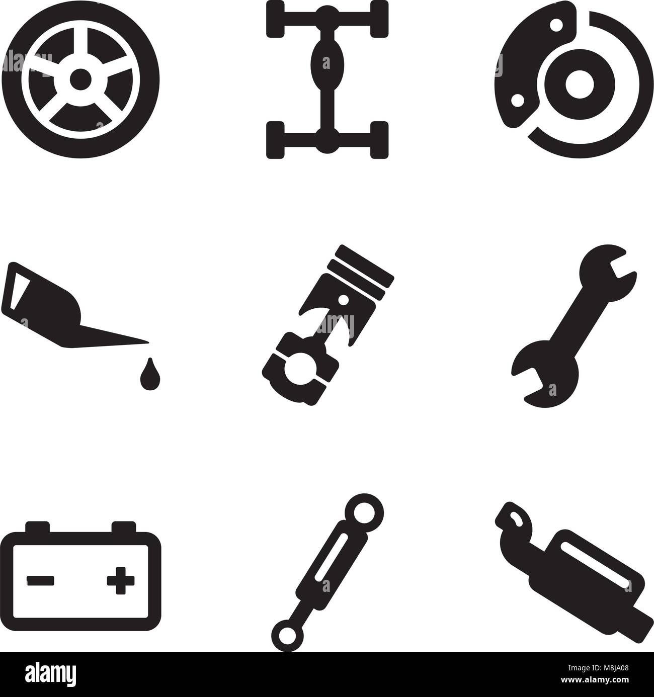Car Mechanic Icons Stock Vector Image & Art - Alamy