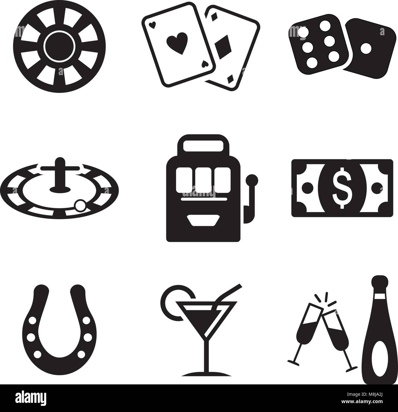 Gamblers gambling Stock Vector Images - Alamy