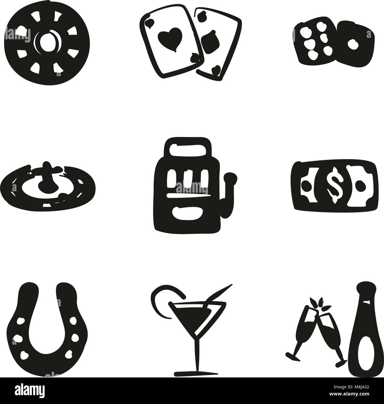 Gamblers gambling Stock Vector Images - Alamy