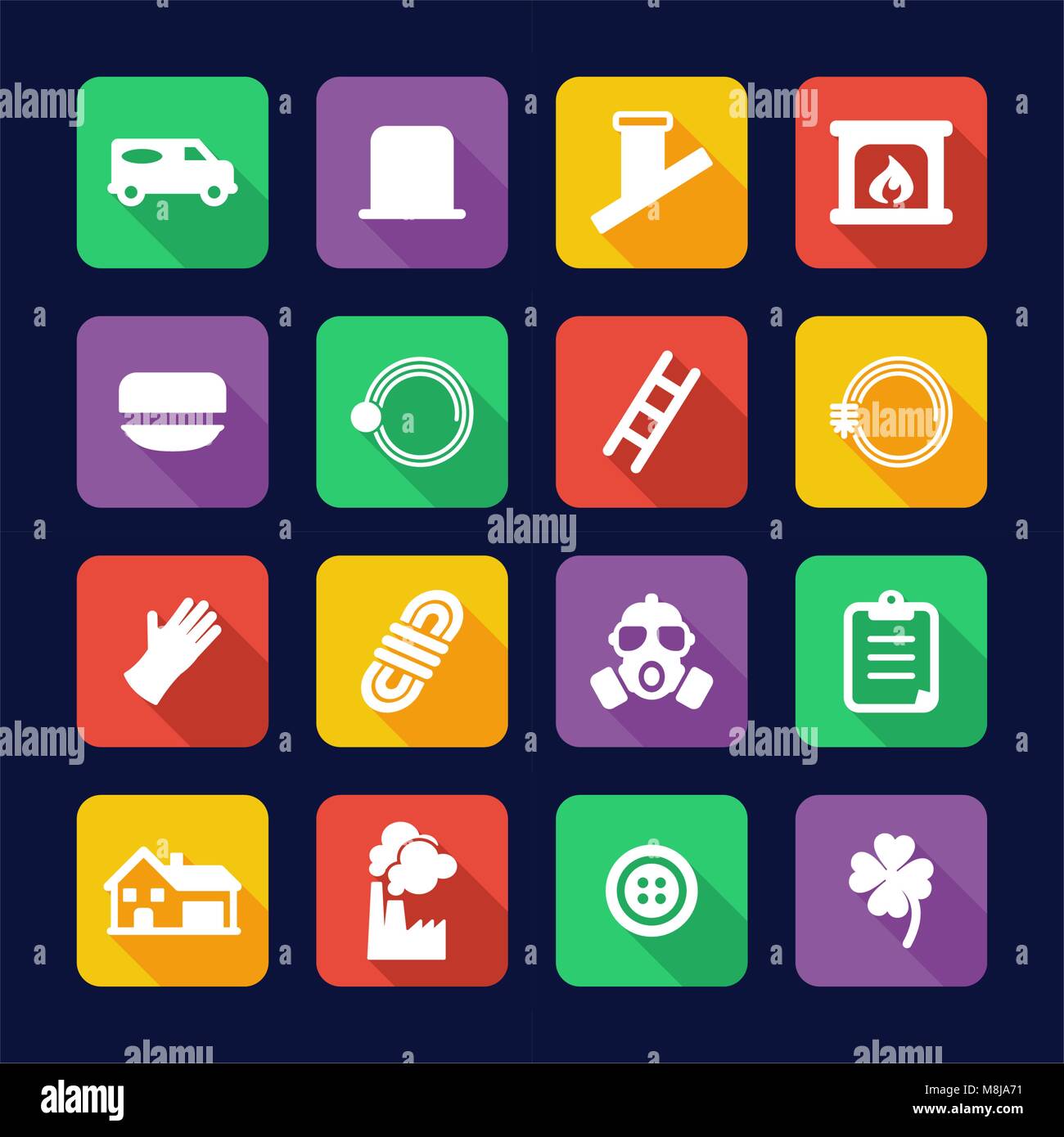Chimney Sweeper Icons Flat Design Stock Vector Image & Art - Alamy