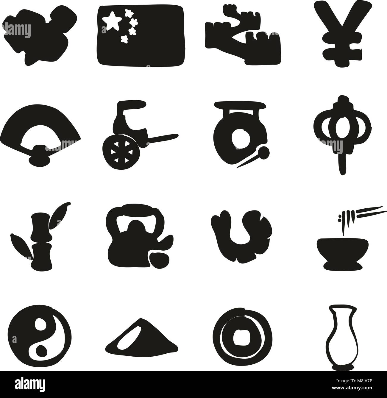 China Icons Freehand Fill Stock Vector Image & Art - Alamy