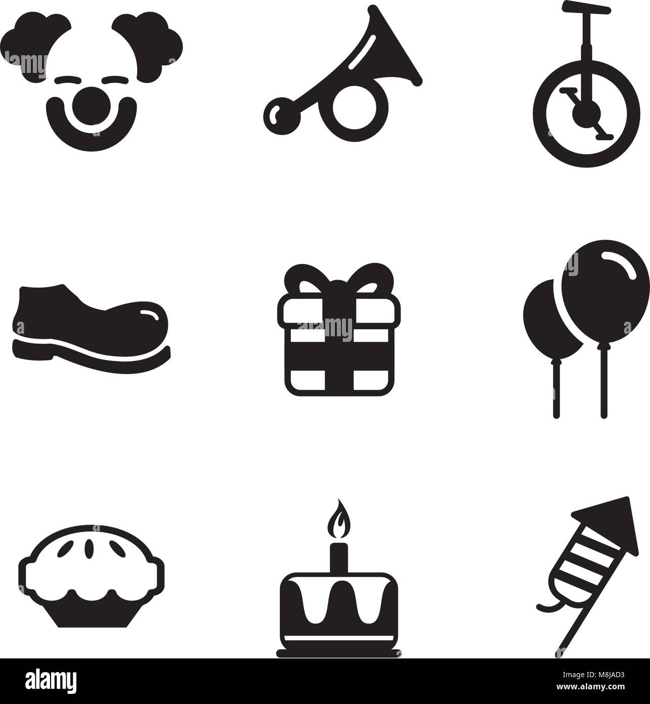 Funny clown birthday cake Stock Vector Images - Alamy