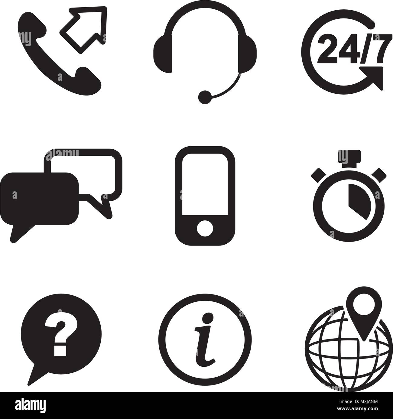 Customer Service Icons Stock Vector Image & Art - Alamy