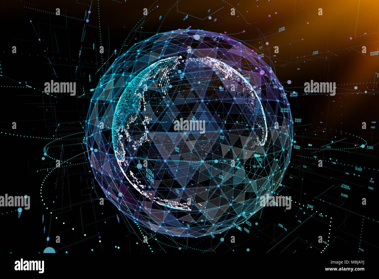 Digital data globe hi-res stock photography and images - Alamy