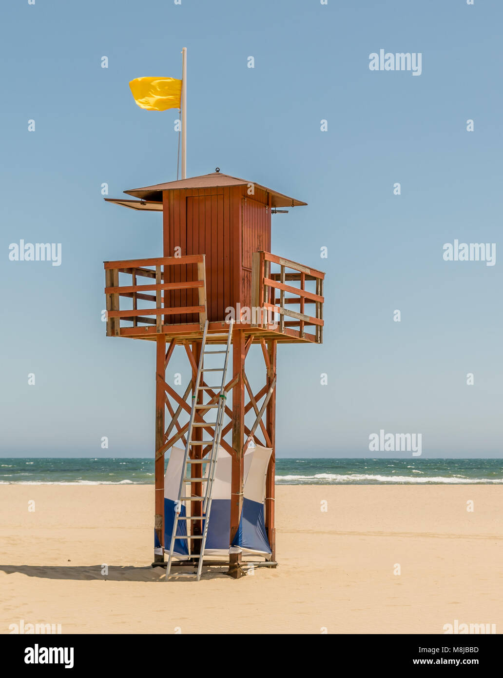 Wooden Lifeguard Tower Portrait Stock Photo - Alamy